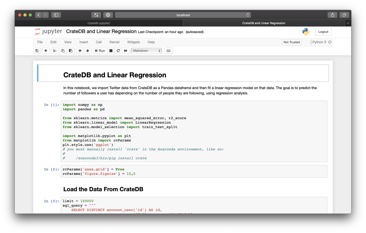 CrateDB Blog | Machine Learning and CrateDB: Experiment Design & Linear Regression