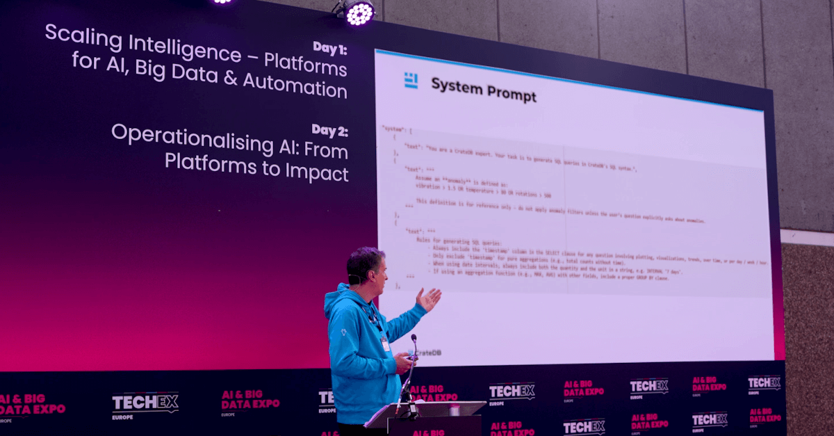 CrateDB Video | Bringing AI to Real-Time Data: Text2SQL, RAG, and TAG
